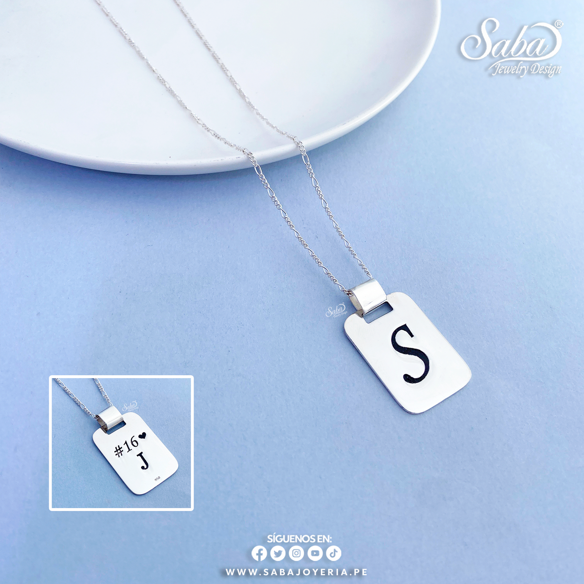Placa personalizada – Saba Jewelry Design