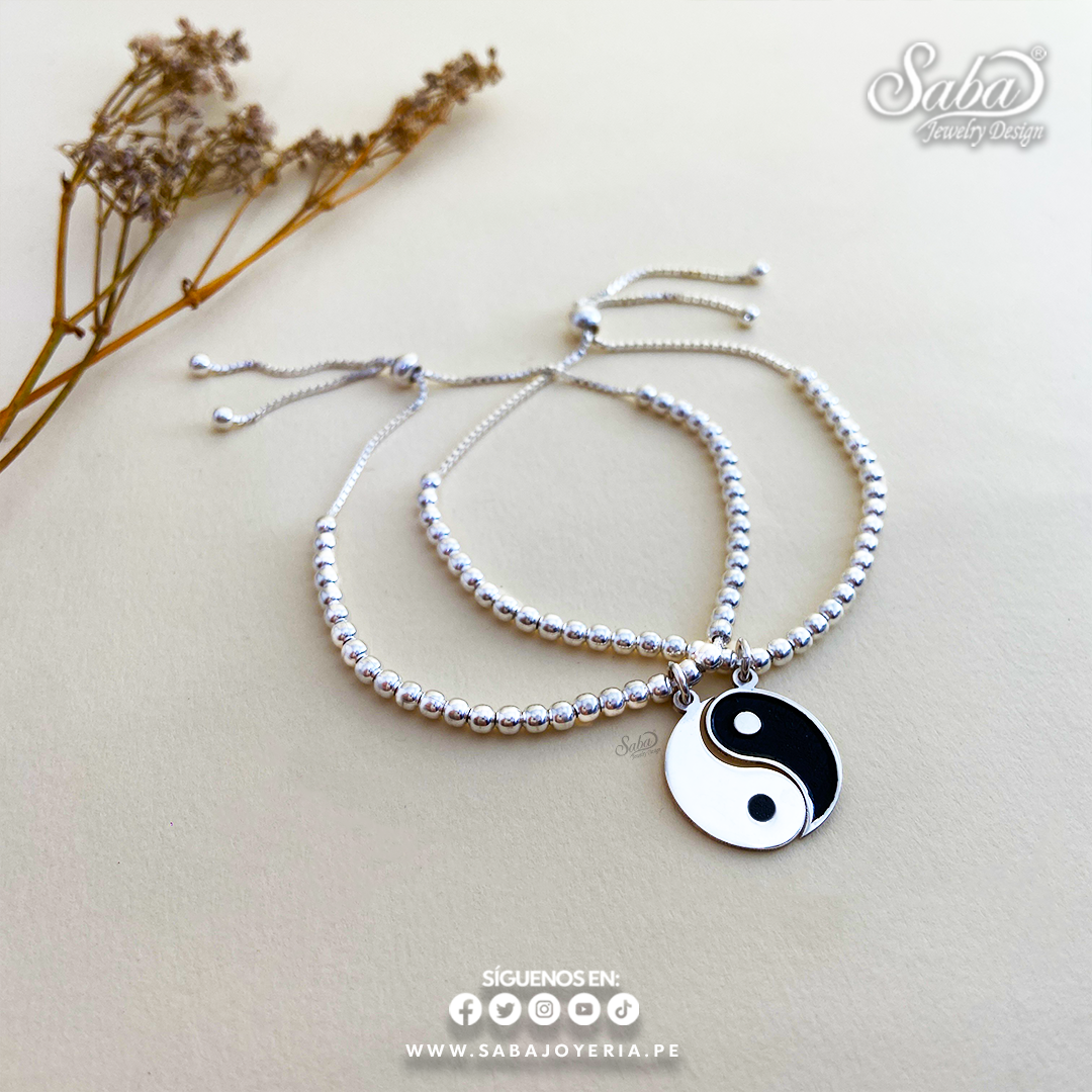 Pulsera Ying Yang - Plata Fina – Saba Jewelry Design
